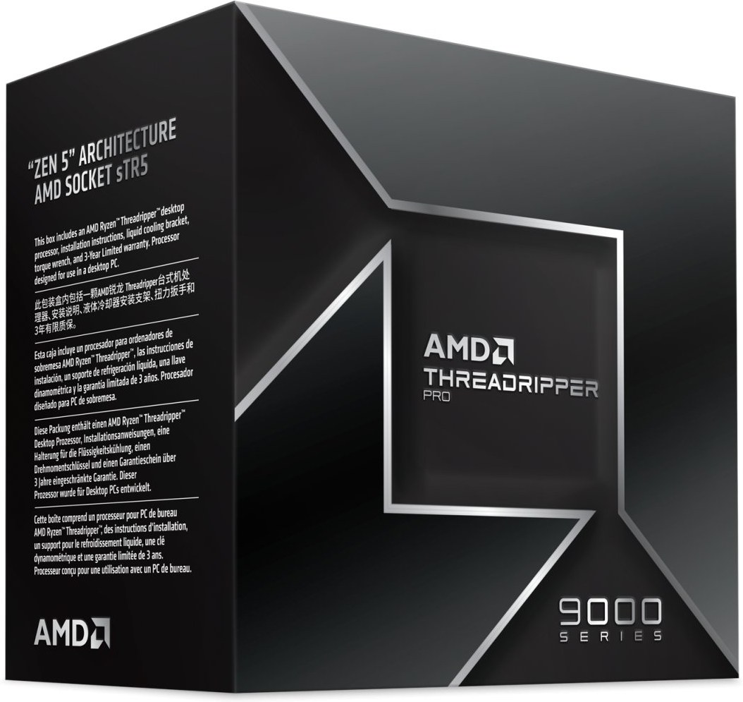 AMD, Ryzen Threadripper PRO 9965WX, Processor BOX, soc. sTR5, 350W, bez ...