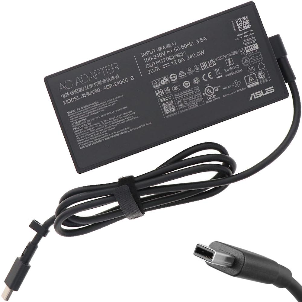 Asus adaptér, 240W, 20V, 3P, Rectangle Conn, (bez sieťovej šnúry)