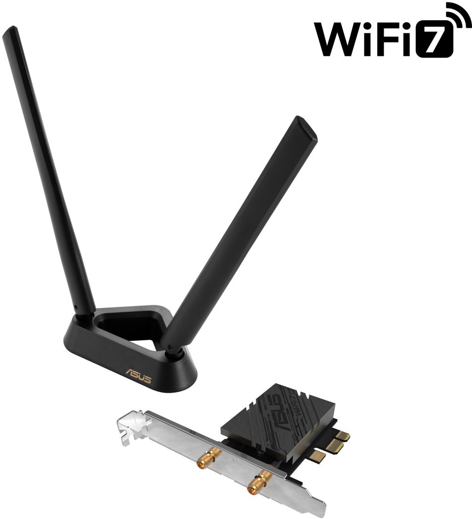 ASUS WiFi Adaptér PCIe PCE-BE92BT, Wi-Fi 7 Adapter Card, Bluetooth 5.4