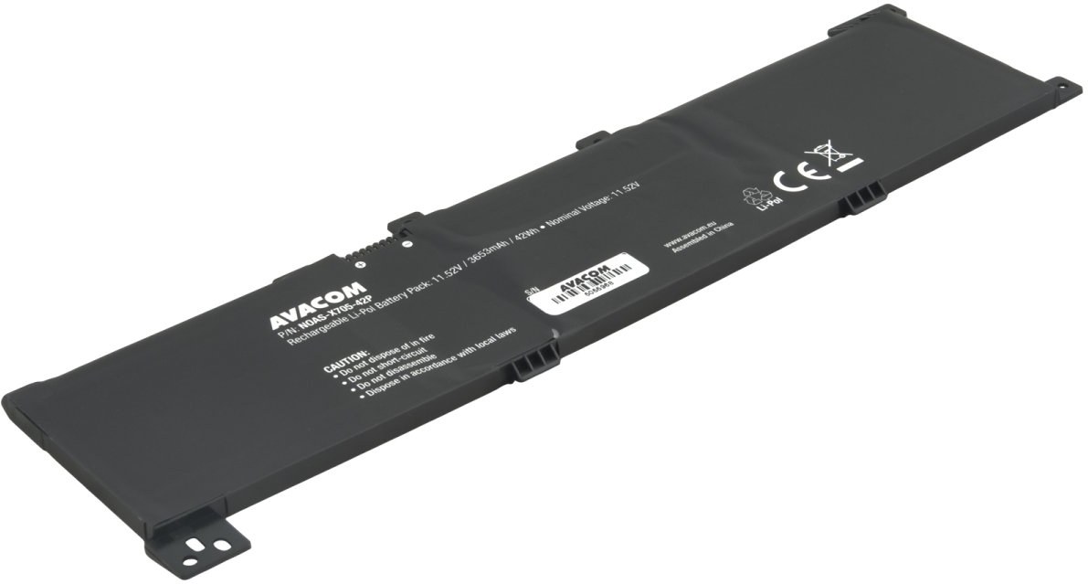 Avacom batéria pre Asus VivoBook X705, Li-Pol, 11,52V, 3653mAh, 42Wh