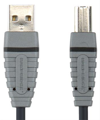 Bandridge kábel USB-A na USB-B M/M, tlačiarňový prepojovací 1,0m | VÝPREDAJ
