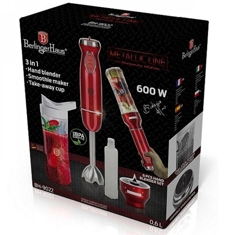 BERLINGER Ručný mixér Burgundy BH-9022 | VÝPREDAJ