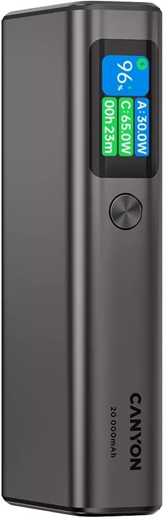 Canyon OnPower 230 Powerbanka, 20 000 mAh, 130W, sivá | AKCIA