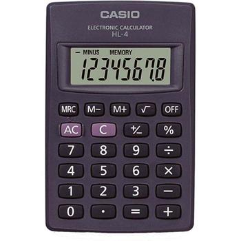 Casio HL-4 kalkulačka vrecková, čierna | Datacomp.sk