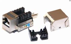 CNS keystone Cat5e, STP, beznástrojový, 180 st. svorkovnica, typ 110, 16 mm