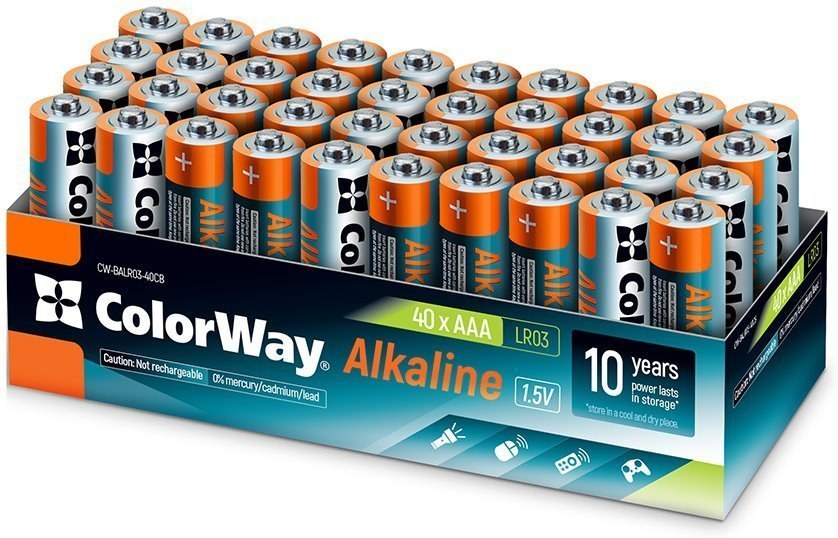 ColorWay Alkaline Power AAA, 40ks, box | VÝPREDAJ