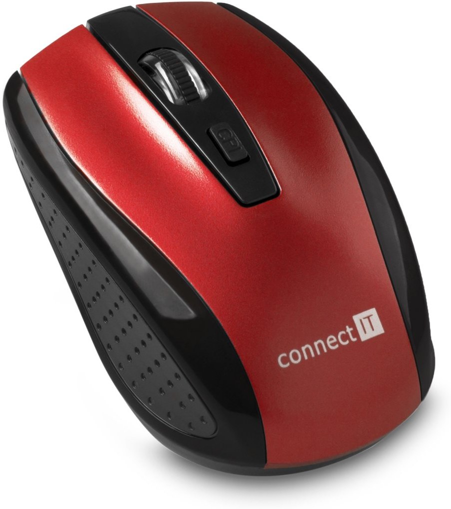 Connect IT bezdrôtová myš, červená | Datacomp.sk