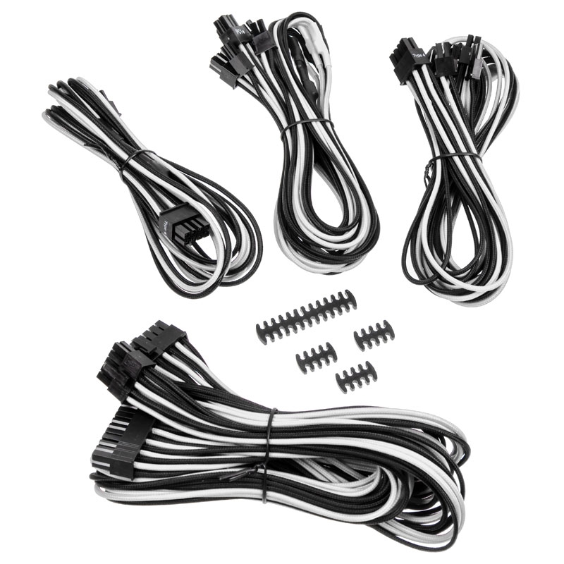 Corsair Premium Individually Sleeved PSU Cable Kit Starter Package ...