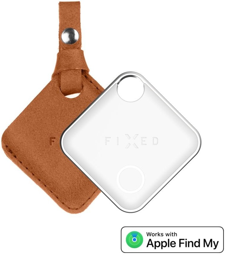 Fixed Tag s puzdrom z pravej kože, hnedé | Datacomp.sk