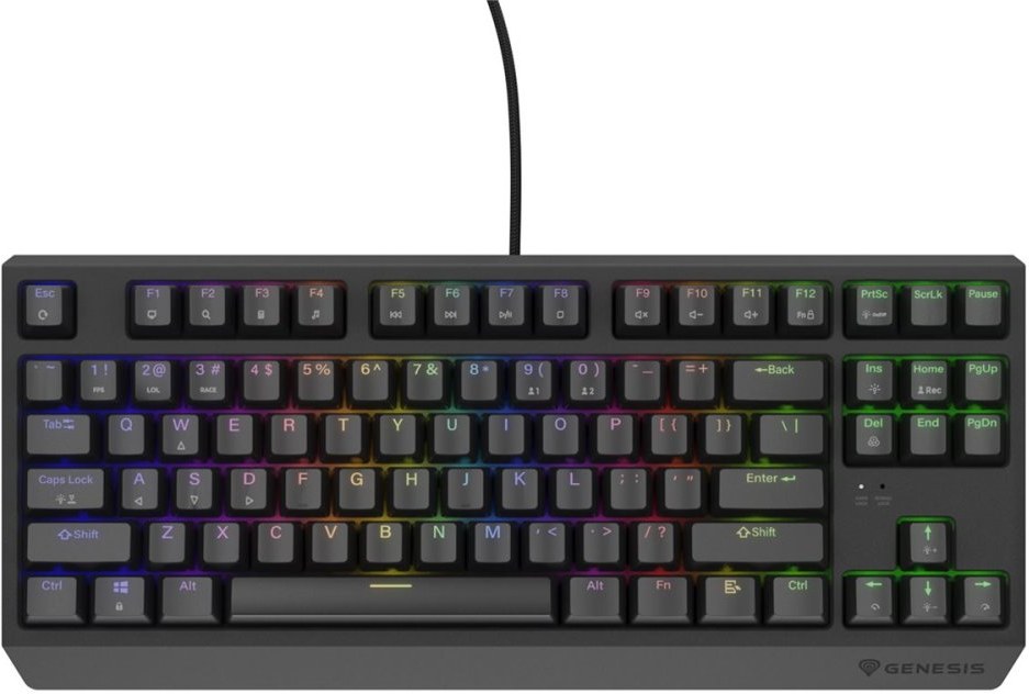 Genesis Thor 230 TKL RGB herná klávesnica, Outemu Brown, USB, US layout ...