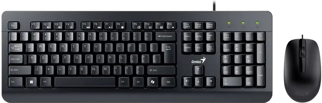Genius KM-160 Set klávesnice a myši,USB-A,AI copilot, CZ+SK, čierny