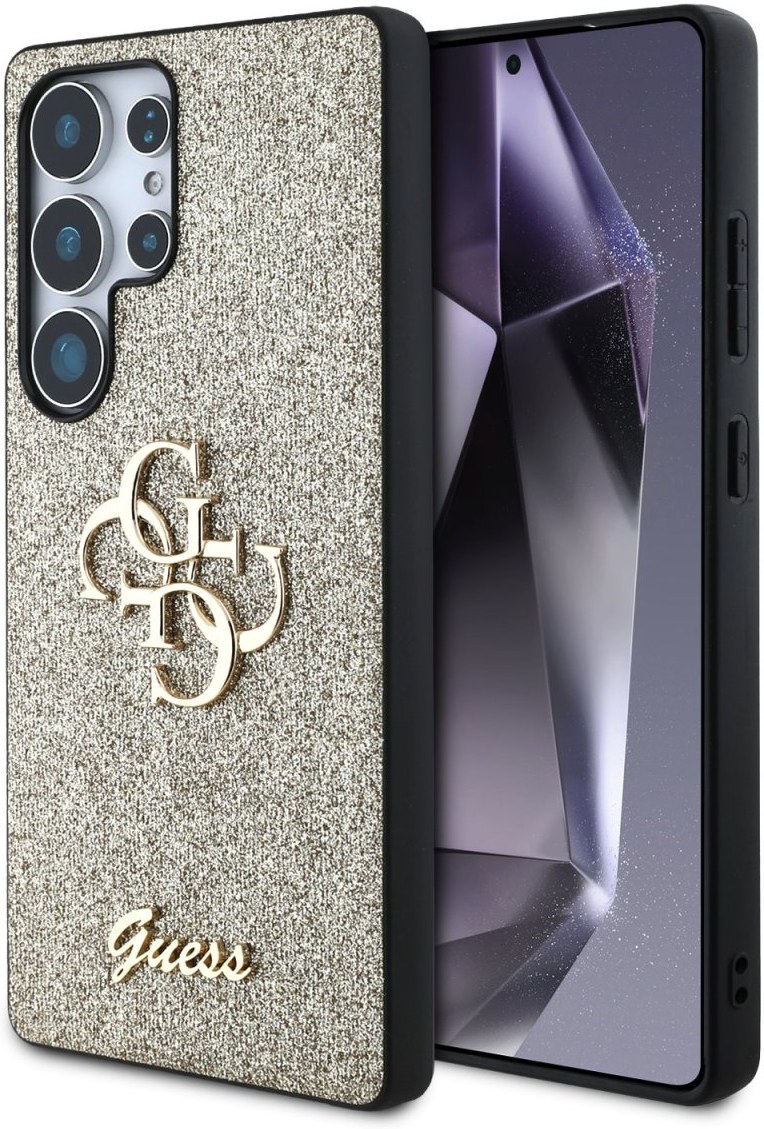 Guess PU Fixed Glitter 4G Metal Logo kryt pre Samsung Galaxy S25 Ultra ...
