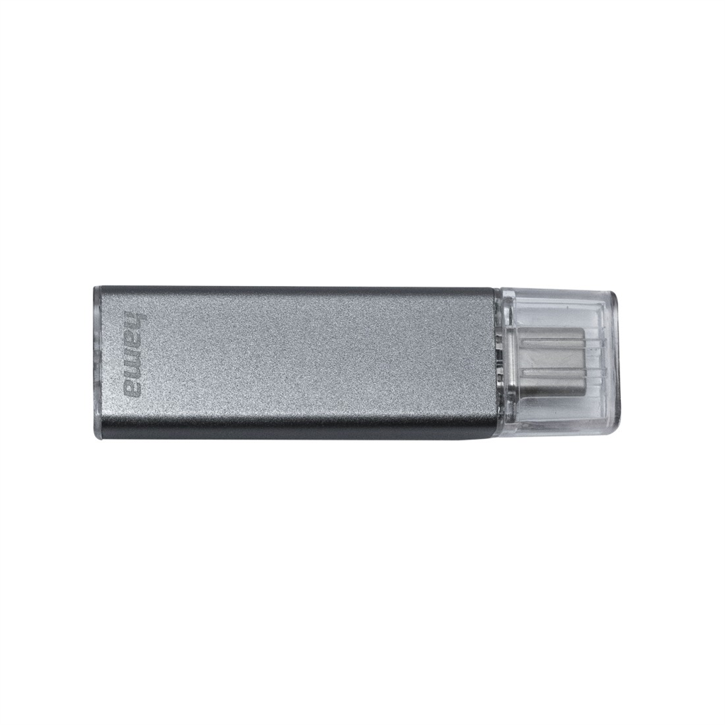 Hama USB flash disk UNI-C Classic, 256 GB, strieborný