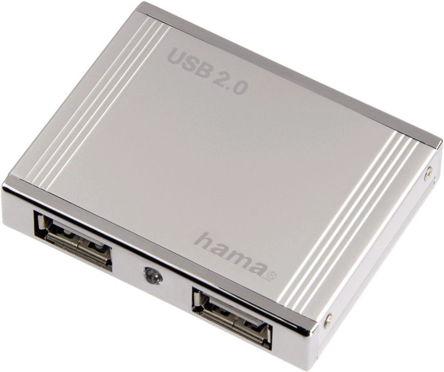 Hama USB HUB, 4 ALU Mini 4-portový, strieborný | VÝPREDAJ