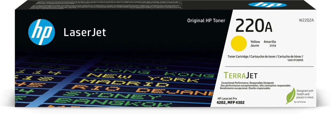 HP 220A Yellow Original LaserJet Toner Cartridge (1,800 pages)
