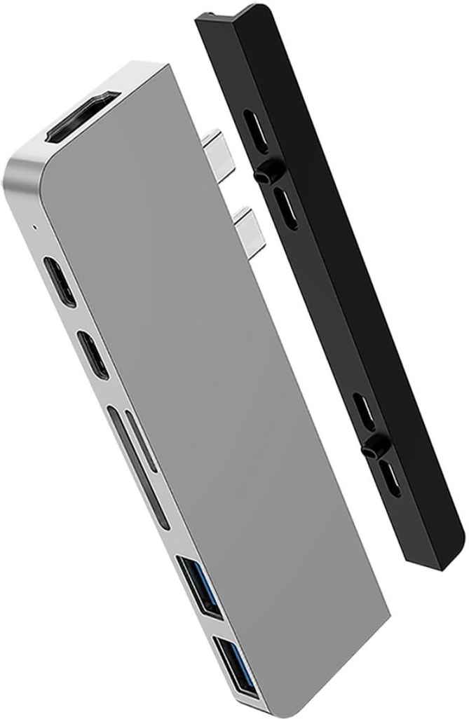 HyperDrive USB-C Hub HyperDrive Duo 7-in-2 - Silver | VÝPREDAJ