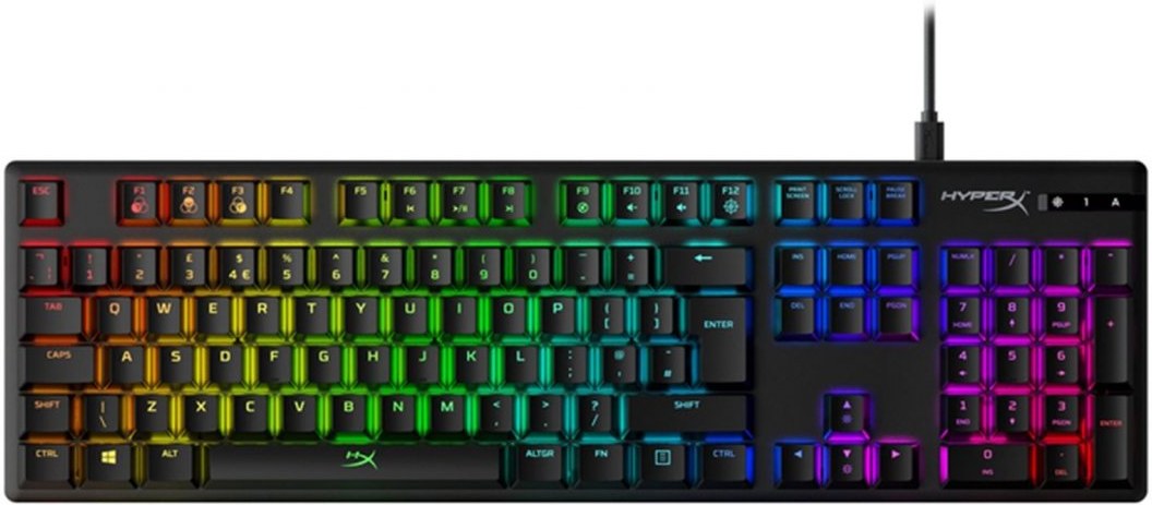 HyperX Alloy Origins HX Aqua, klávesnica, čierna