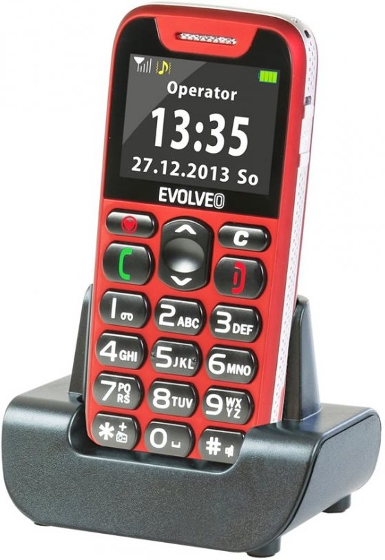 EVOLVEO EasyPhone, mobilný telefón pre seniorov, červený | AKCIA ...