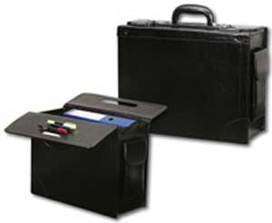 Kožený pilotný kufor ESSELTE NewYork čierny | VYPREDAJ | Datacomp.sk