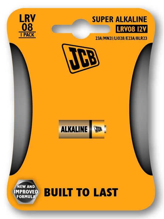 JCB LRV08/12V, LR08/23A/MN21/LI028/E23A/8LR23 alkalická batéria, 1 ks ...