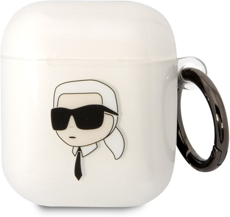Karl Lagerfeld 3D Logo NFT Karl Head TPU puzdro pre Airpods 1/2, biele ...