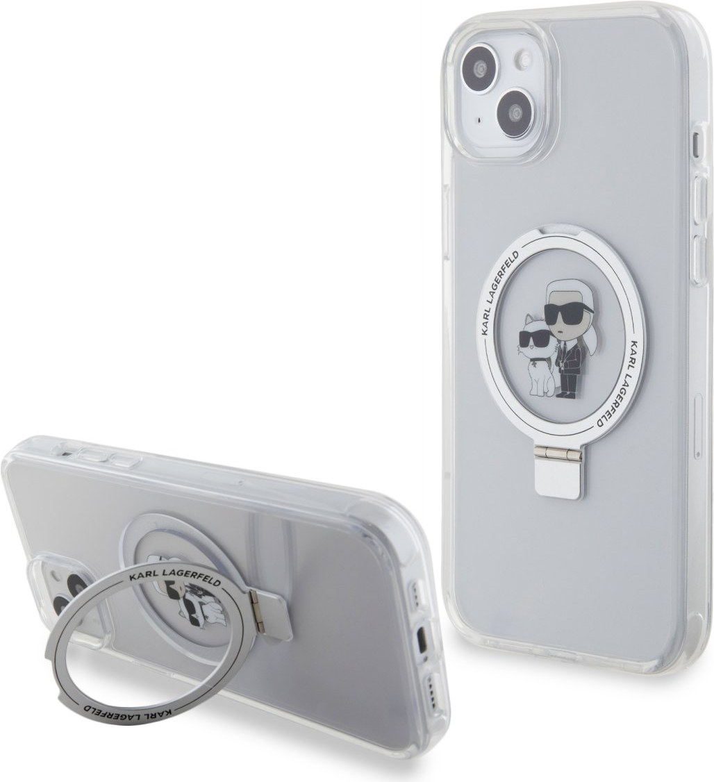 Karl Lagerfeld Ringstand Karl a Choupette MagSafe kryt pre iPhone 15 ...