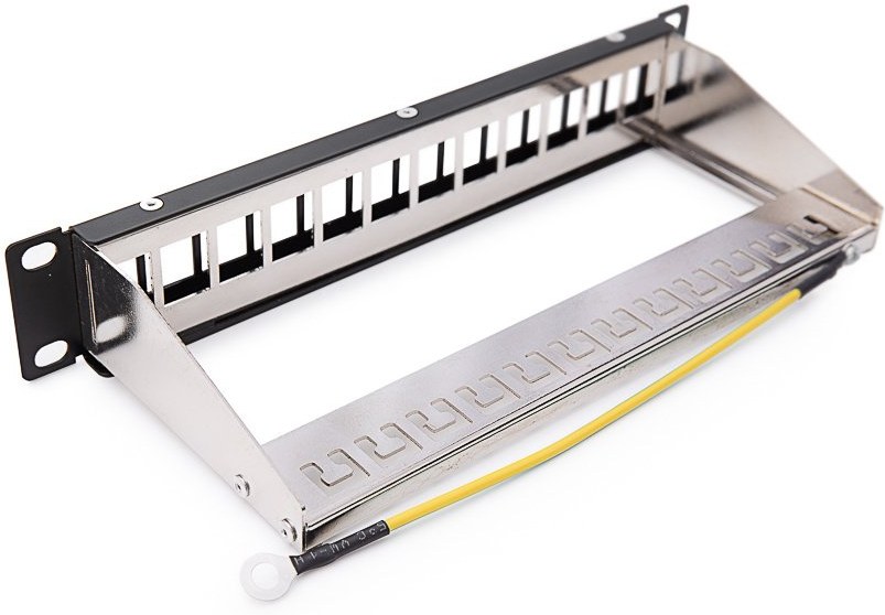 Keline 10" patch panel, pre 12xRJ45, neosadený