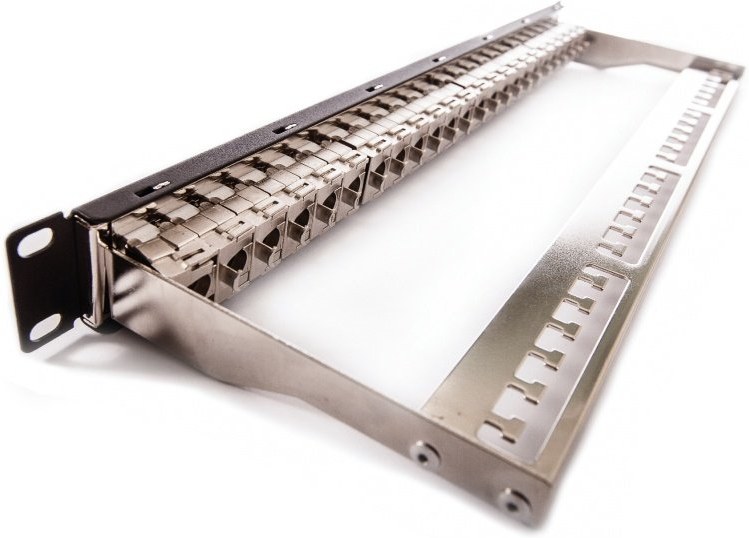Keline 19" Patch panel 1U/24p, FTP cat6a, čierny