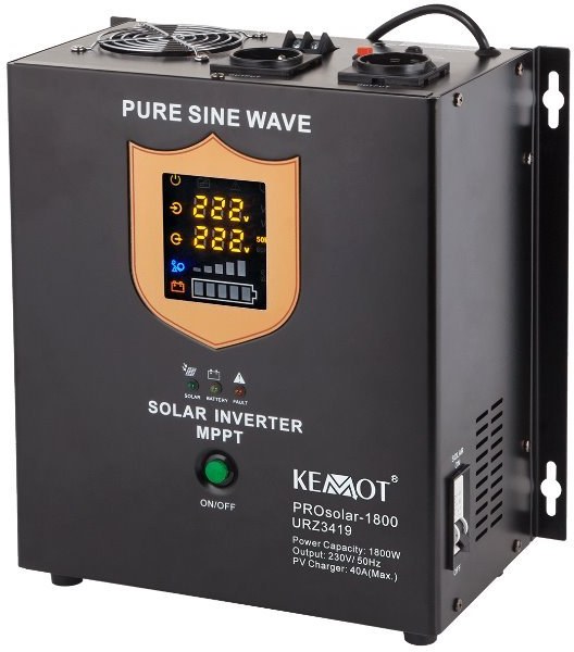 Kemot PROsolar-1800 URZ3419, solárny striedač menič MPPT ostrovný