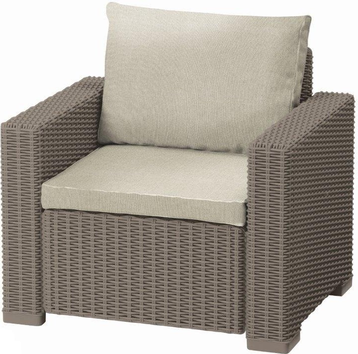 Keter California, záhradné kreslo, béžové, 2 ks