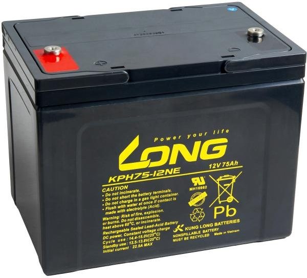 LONG batéria 12V 75Ah M6 DeepCycle (KPH75-12NE)