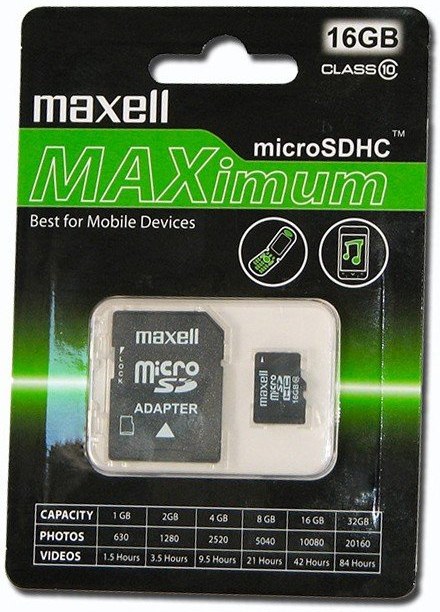 MAXELL microSDHC 16GB, Class 10 + adaptér | VÝPREDAJ