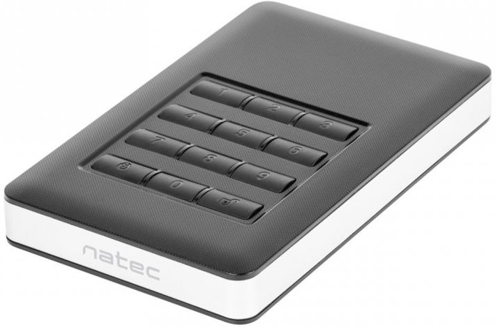 Natec HDD/SSD encrypted enclosure RHINO CODE for 2.5'' SATA - USB 3.0 ...