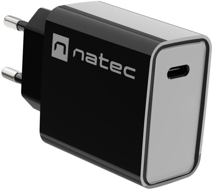 Natec RIBERA nabíjačka 20W, 1x USB-C, čierna | Datacomp.sk