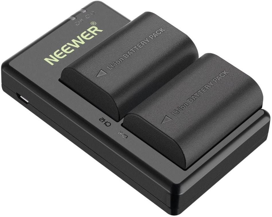 Neewer set batérií LP-E6/E6N s rychlonabíjačkou pre Canon 5D Mark II ...