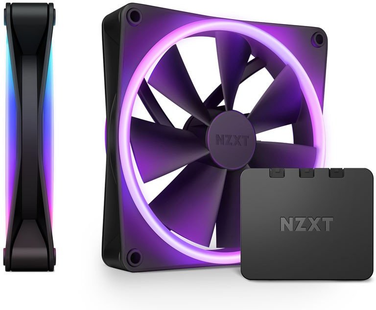 NZXT F140 RGB DUO, PWM, 140mm, 2er Pack - čierna