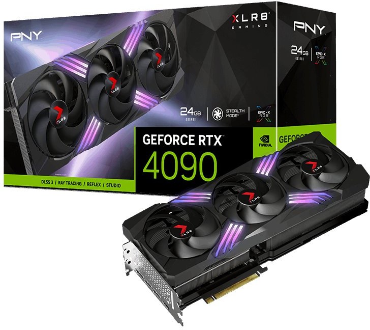 PNY GeForce RTX 4090 24GB XLR8 Gaming VERTO EPIC-X RGB Triple Fan ...