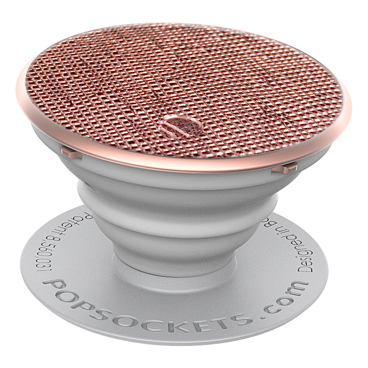 PopSockets Original PopGrip, Saffiano Rose Gold, vegánska koža | VÝPREDAJ