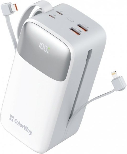 Power Bank ColorWay Bank 50 000 mAh Powerful (USB QC3.0 + USB-C Power ...