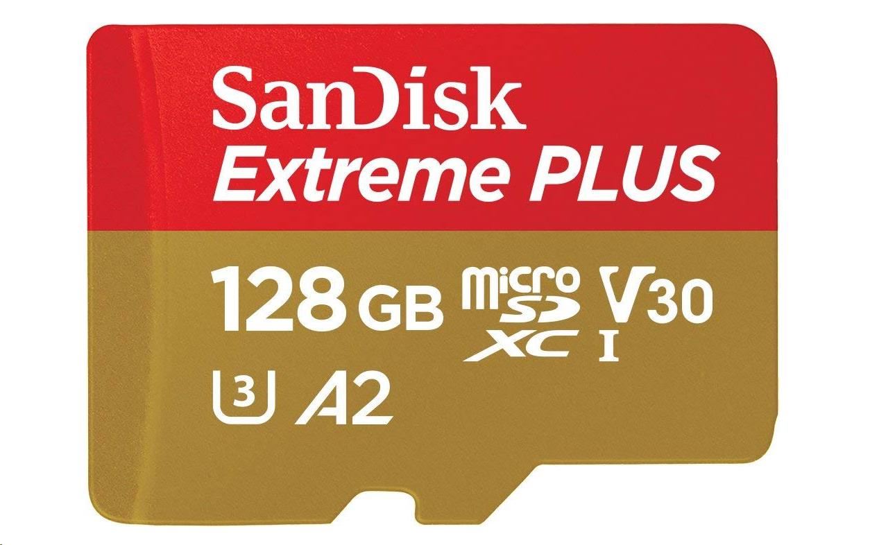 SanDisk Extreme Plus microSDXC 128GB 170MB/s + adaptér | VÝPREDAJ