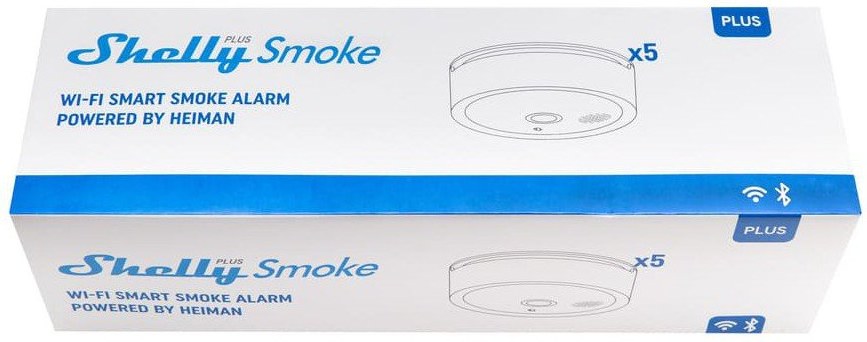 Shelly Plus Smoke Alarm, dymový senzor, 5ks | Datacomp.sk
