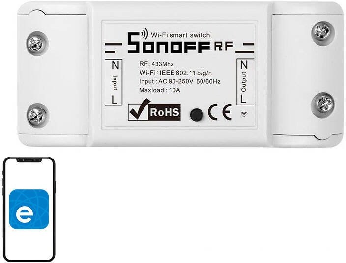 Sonoff RF R2, inteligentný spínač, WiFi + RF 433