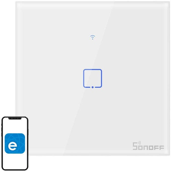 Sonoff T1 EU TX, inteligentný vypínač, WiFi + RF 433, 1 kanál | VÝPREDAJ