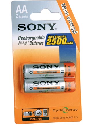 Sony NiMH, AA nabíjacie batérie, 2500mAh, 2ks | VÝPREDAJ | Datacomp.sk