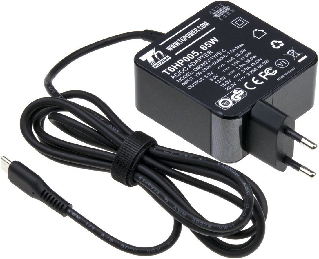 T6 Power univerzálny adaptér k notebooku, 65W, USB-C