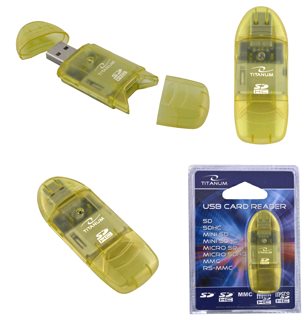 Titanum TA101G Čítačka kariet SDHC/MiniSDHC/MicroSDHC/RS/MM USB 2.0 ...