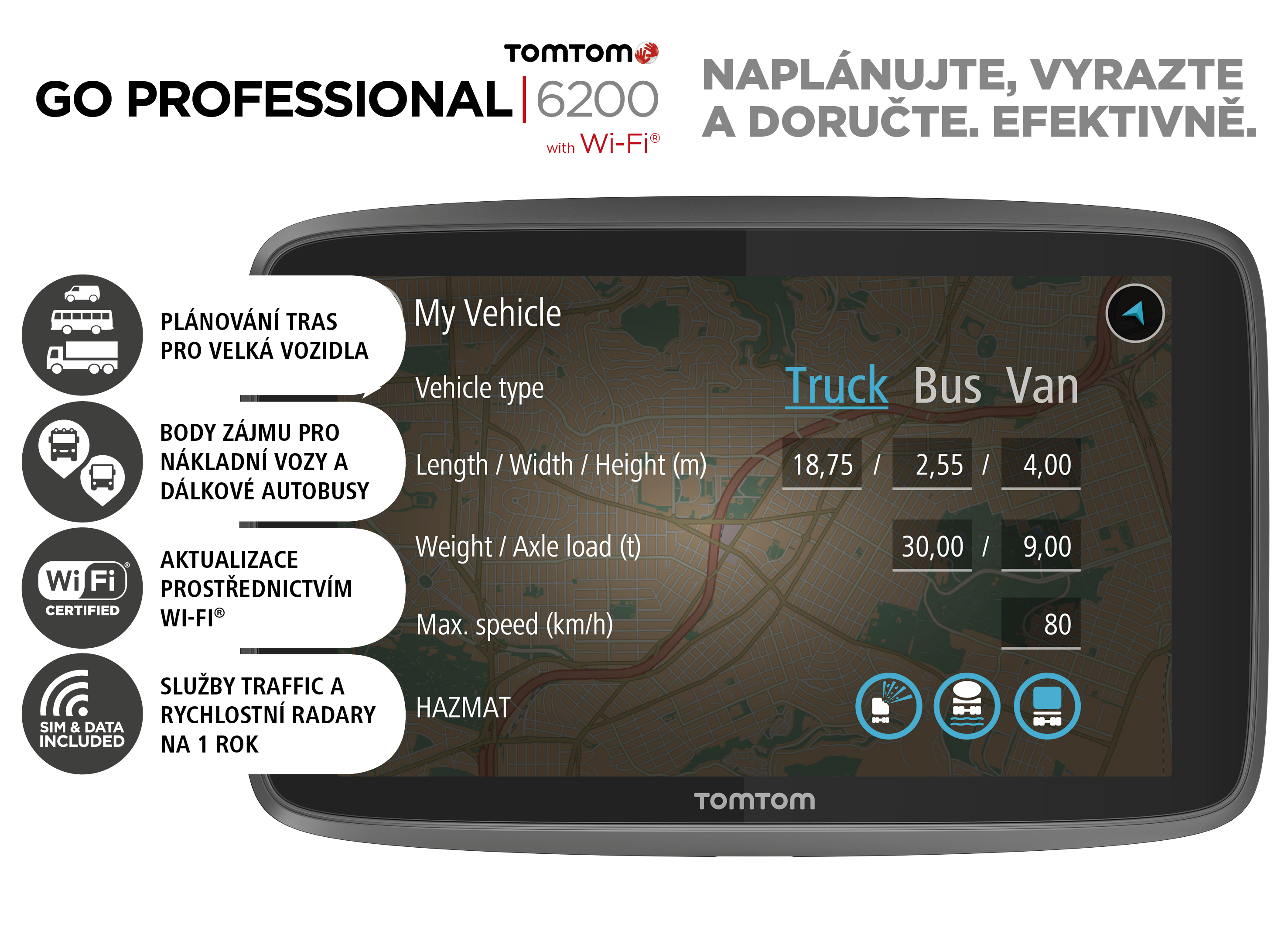 TomTom GO Professional 6200 EU, Wi-Fi, LIFETIME mapy | VÝPREDAJ