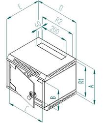 Triton 10" závesný rack 4U/260mm, sivý | Datacomp.sk