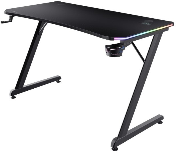 Trust herný stôl Luminus, GXT709, RGB, čierny | AKCIA